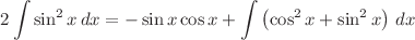 Integrating sin² x